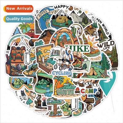 50 outdoor camping cartoon graffi stickers decoration luggag