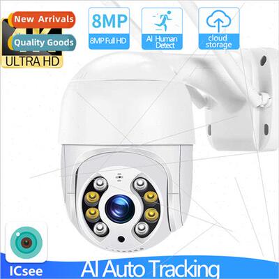 4K Wireless Secury Wifi PTZ IP Camera CCTV AI Monor Home