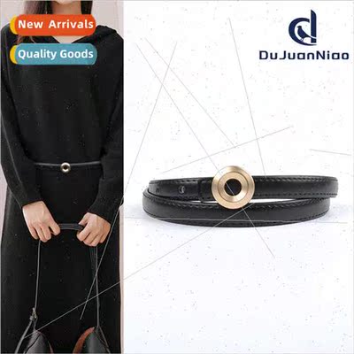 new belt cowhide female  leather ladies belt simple versatil