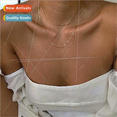 Europe Stacking Minimalist che Women Necklaces Collarbone Ch