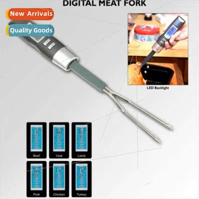 Commercial Diet BBQ Fork Food Thermometer Thermometer Blue S