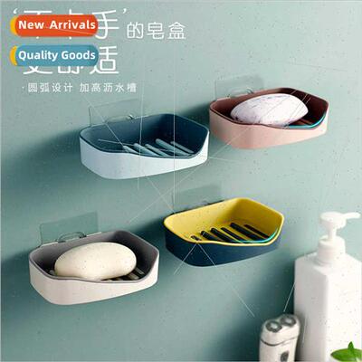 Bathroom double draining soap box -marking travel plastic so