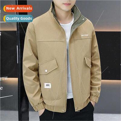 Men jacket jacket spring fall thin new 2023 high-end collar