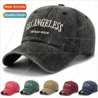 New ins green baseball cap female set washed letters spiked