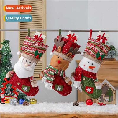 Santa Claus snowman elk gift socks Christmas decorations gif