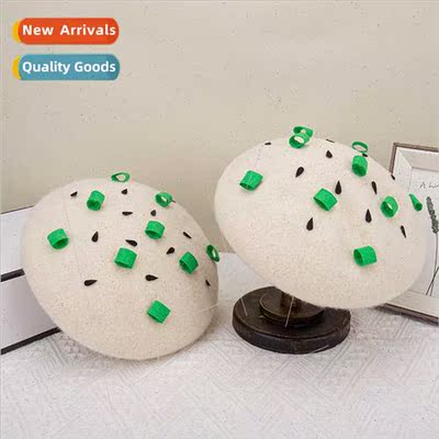 Winter tide  new tide  raw buns beret outdoor warm wool onio
