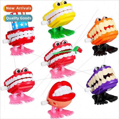 Clockwork wind-up bowler hat jumping teeth wind-up jumping b