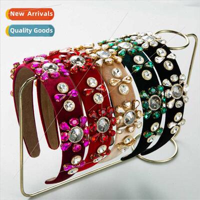Europe retro court Ba rhinestone hair band female personaliz