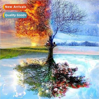 Cross Stch New DIY Four s Tree Full Stch mple Handmade Threa