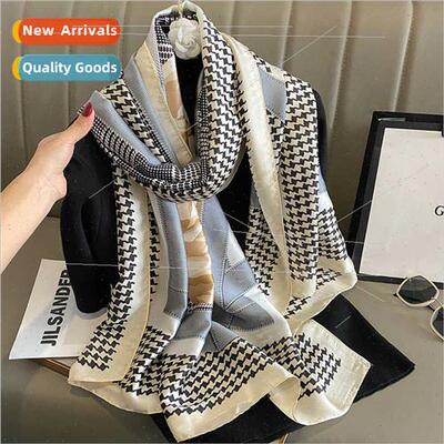 Korean  thousands birds fashion simulation silk scarf female