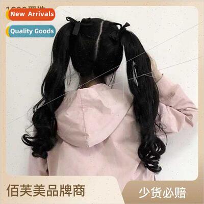Anchor wig chemical fiber ponytail long curly hair strap-on