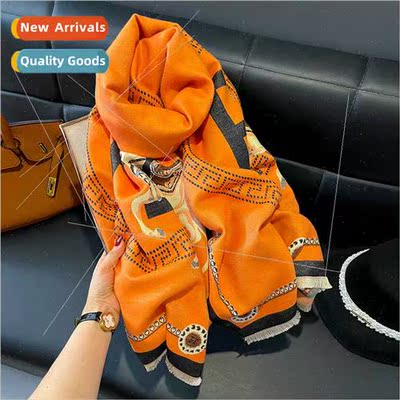 Scarf female air-condioning shawl 2023 fall winter faux cash