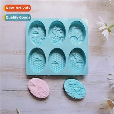 6 elliptical bee soap 105 silicone mold cake pudding dessert
