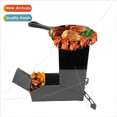Outdoor Camping Folding Firewood Stove Stainless Steel Rocke