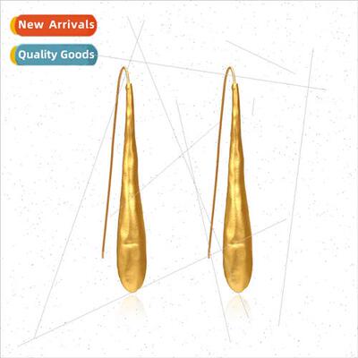 simple alloy retro exaggerated geometric long ear hook tempe
