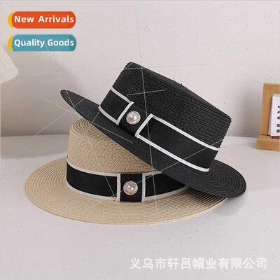 Spring Summer celebry flat top bowler hat England retro lera