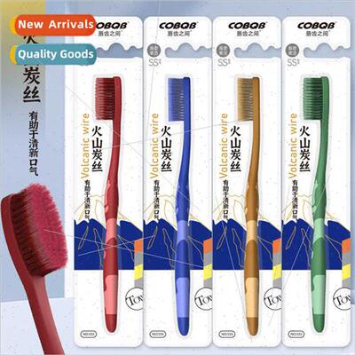 New Soft Bristle Toothbrush Volcanic Carbon Wire Premium Too