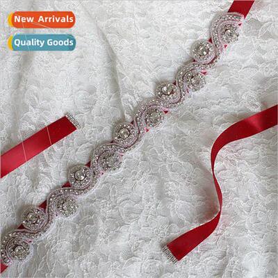 XW23 Europe Bridal Wedding Rhinestone Belt Materny Photo Dre