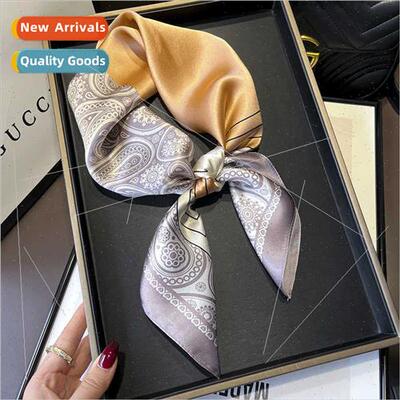 Spring summer thin splicing cashew flower orange purple silk