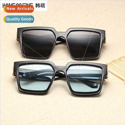 Europe fashion nd large frame sunglasses green speckled patt