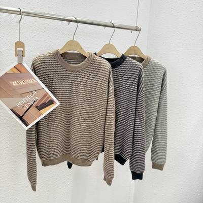 珠片纱圆领高配浣熊绒衫