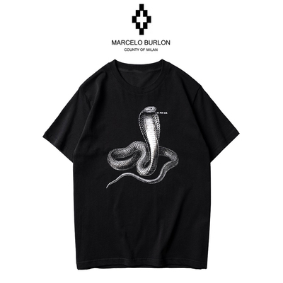 潮牌正品Marcelo 马塞洛MB蛇印花短袖T恤休闲夏季男女同款半袖t