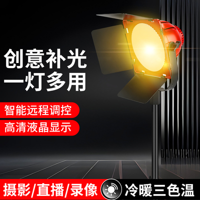 红头灯补光灯LED神明少女灯室内摄影棚影视直播间影楼聚光拍照发丝灯背景轮廓灯逆光拍照打光聚光灯