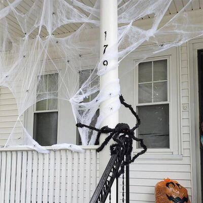 Halloween Decorations Artificial Spider Web Stretchy Cobweb
