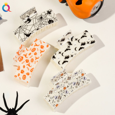 Halloween hairpin funny ghost pumpkin mask grabber