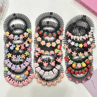 3Pcs Hair Comb Broken Headband Hair Clips Bunny Heart Cute