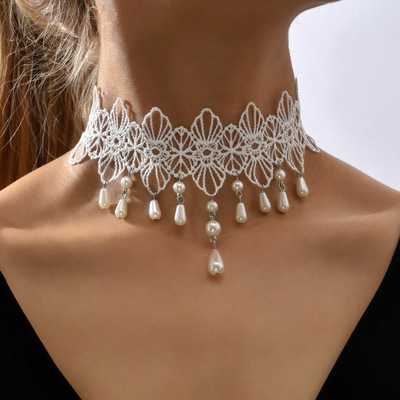 Lace Fabric Fairy Neckband Jewelry Clavicle  Necklace Female