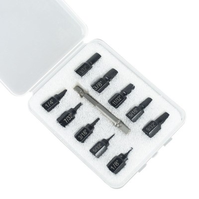 11pcs英断头螺丝r取出器滑牙滑丝断丝破损螺钉拆除工具组套