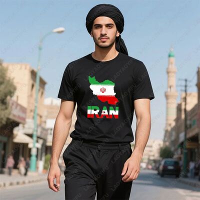 Iran Flag Map High Quality Cotton Man T-Shirt Iranian Tehran