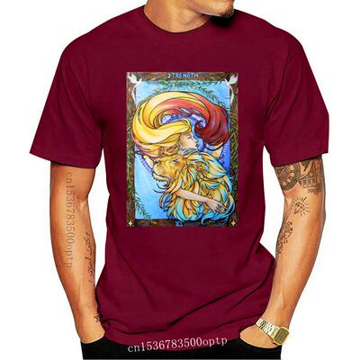Strength Tarot Card Art Logo Woman's T Shirt Black (Sizes S-