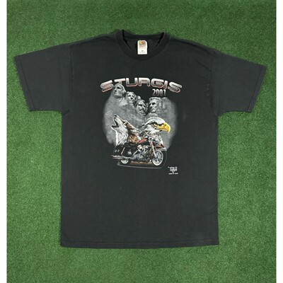 Vintage Y2K 2001 Sturgis Motorcycle Rally T-Shirt Graphic Sh