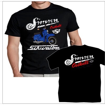 Simson Red, Blue and Green Swallow KR51 Motorbike T-Shirt 10