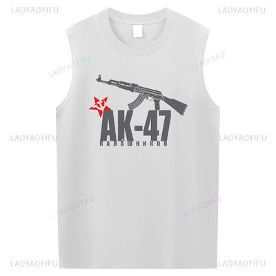Kalashnikov Russia AK47 Vintage Graphic Vest Unisex Woman Ma