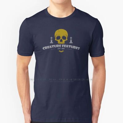 Creature Features Skull 100% Cotton T Shirt Creature Feature