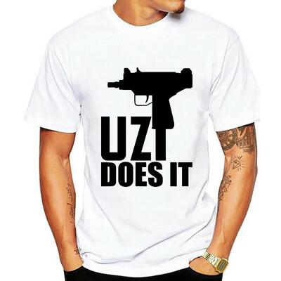 T-shirt pour hommes et femmes, Cool Uzi Gun Airsoft, jeu de