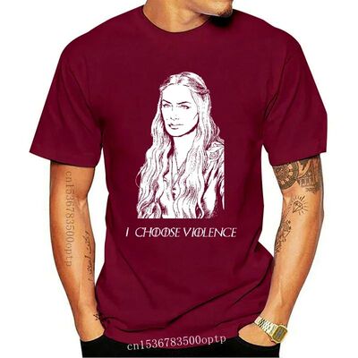 Fashion Cersei Lannister Black T Shirt