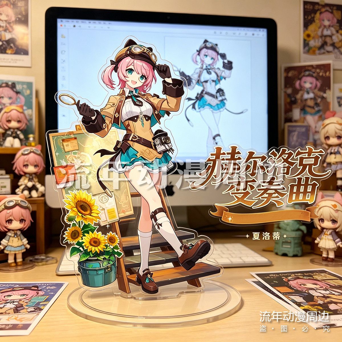 原神月之八映月!归乡?千灵节!周边茜特菈莉夏洛蒂皮肤自制立牌