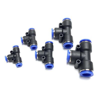 韩国高端气动接头 PUT 04/06/08/10/12 等径三通品牌气动接头