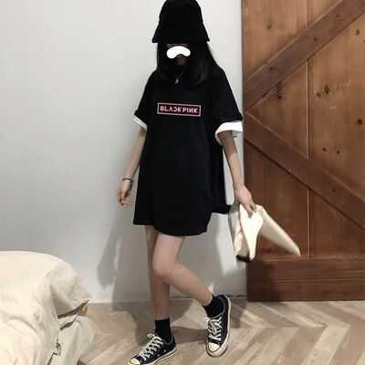 BLACKPINK同款上衣宽松短袖