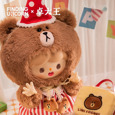卓大王毛绒公仔派对布朗熊阿卓