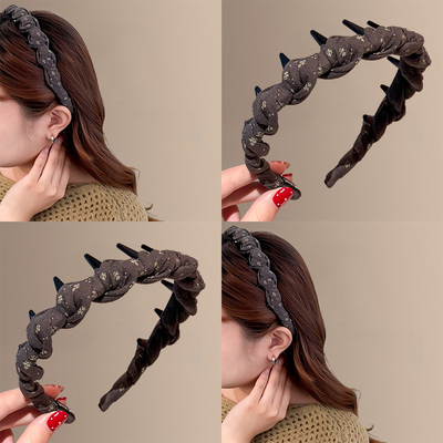 韩系碎花齿梳发箍！girlfriend