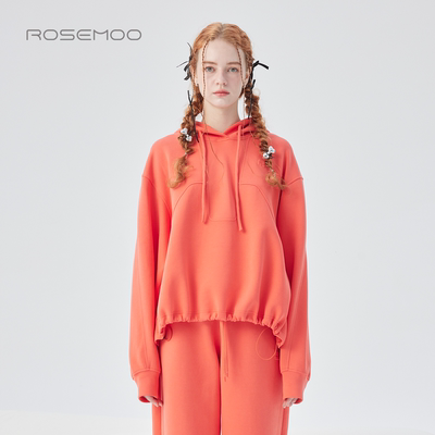 容子木ROSEMOO25冬【商场同款】棉感微弹连帽套头卫衣RSS4TC420D