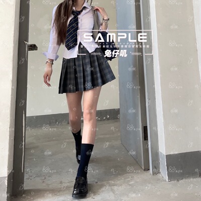 兔仔学姐修身甜美显瘦二团衬衫