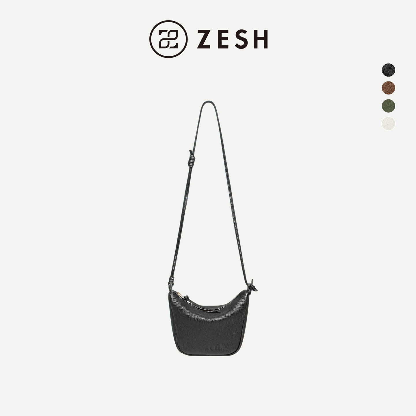 ZESH/泽尚 泽献小号hobo包女士包包女款单肩斜挎包通勤腋下包高级