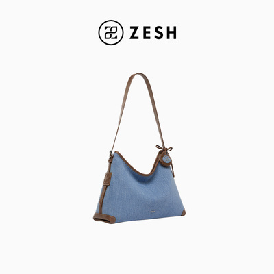 ZESH/泽尚 印象大号女包牛仔包高级感单肩包斜挎包大容量手提包包