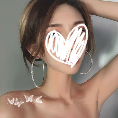 耳圈Exaggeration street style diamond studded large earrings